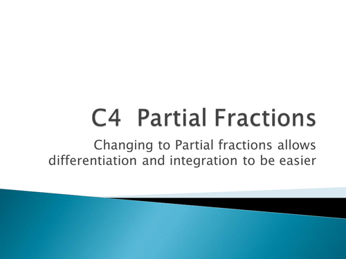 Alevel Partial fractions | Teaching Resources Alevel Partial fractions | Teaching Resources