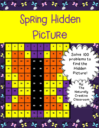 Spring Hundred Chart Hidden Picture | Teaching Resources