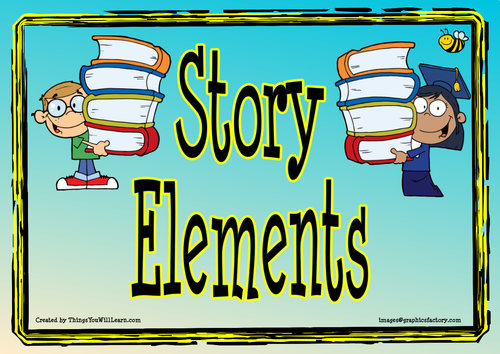 Story Elements Posters (Blue) | Teaching Resources