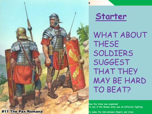 How the Roman Army was organised | Teaching Resources