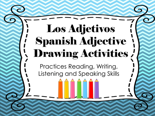 Spanish Adjectives 4 x 4 Matching Squares Puzzle - Los Adjetivos by ...