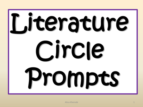 Introduction to Literature Circles - A step by step guide with pro ...