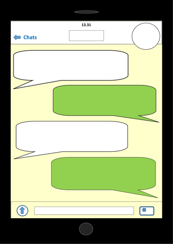 Blank Text Message Template