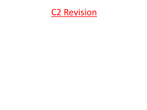 C2 revision questions | Teaching Resources