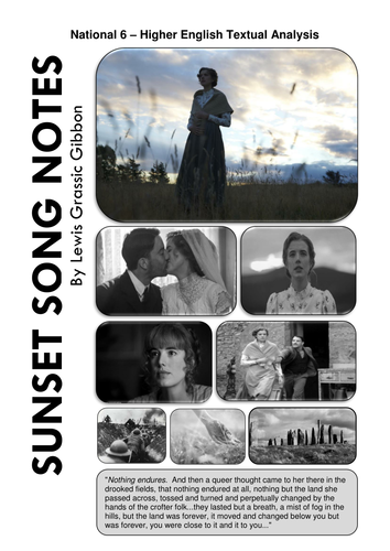 Sunset Song Revision Notes Higher English Textual Analysis | Teaching ...