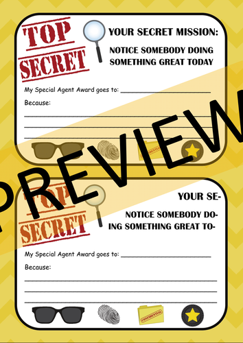 Secret Spy Award | Teaching Resources