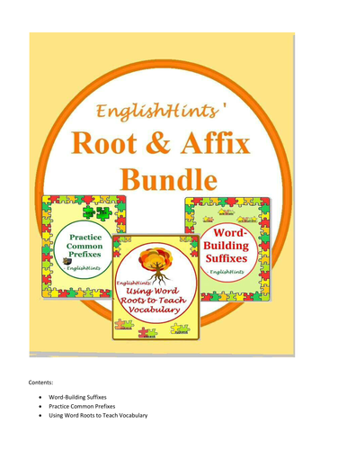 Root and Affix Bundle | Teaching Resources