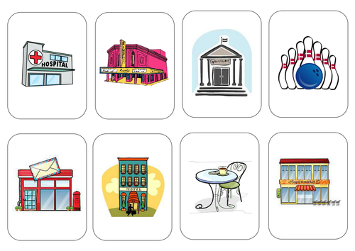 FRENCH - My Town - Ma Ville - Matching pairs | Teaching Resources