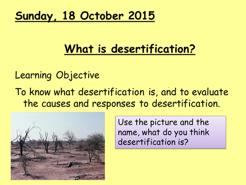 Desertification | Teaching Resources
