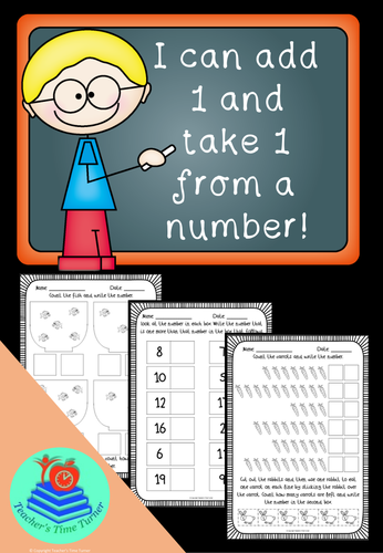 I can add 1 and take 1 from a number | Teaching Resources