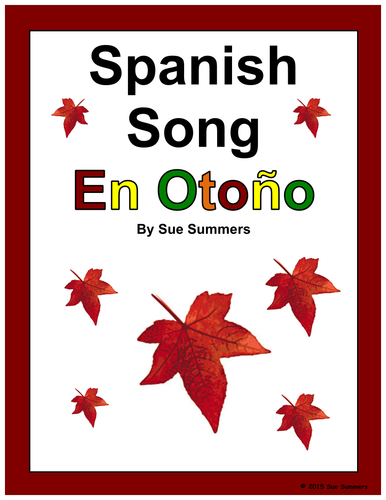 Spanish Autumn Song - Canción del Otoño | Teaching Resources