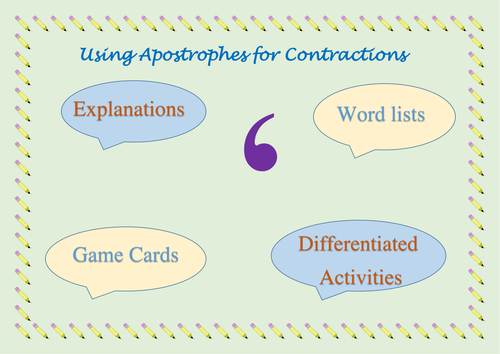 Using Apostrophes for Contractions | Teaching Resources