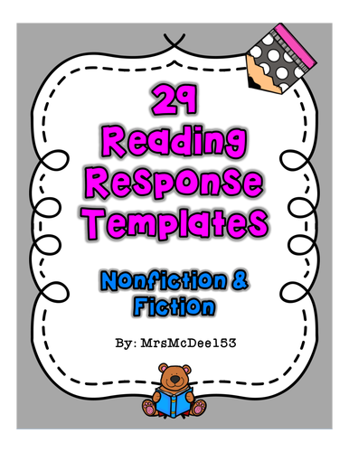 29 Reading Response Templates - Fiction and Nonfiction | Teaching Resources