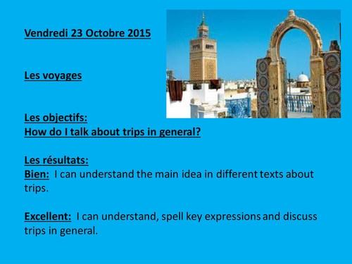 To use with AQA French GCSE, all about trips/ les voyages. | Teaching ...