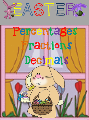 Percents, Decimals, Fractions Easter Bundle | Teaching Resources