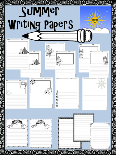Summer Writing Paper Pack | Teaching Resources