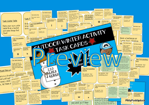 Outdoor Activity Task Cards and Games | Teaching Resources