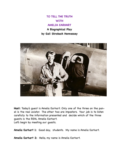 Amelia Earhart! (A Reader's Theater Script) | Teaching Resources