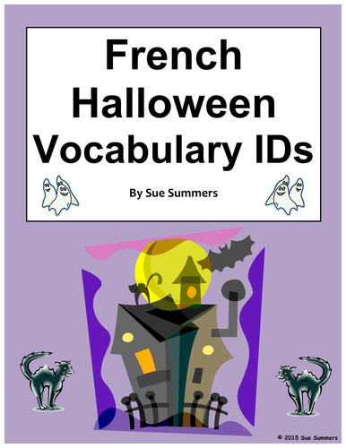 French Halloween Vocabulary 18 Images IDs | Teaching Resources