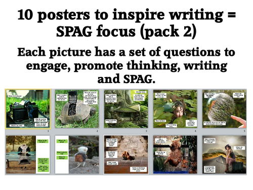 10 SPAG focus writing prompts | Teaching Resources