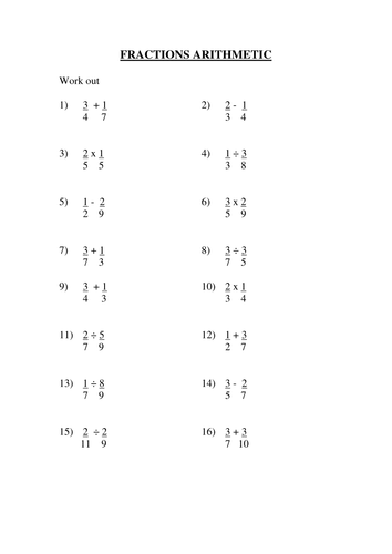 fraction-mixed-arithmetic-homework-teaching-resources