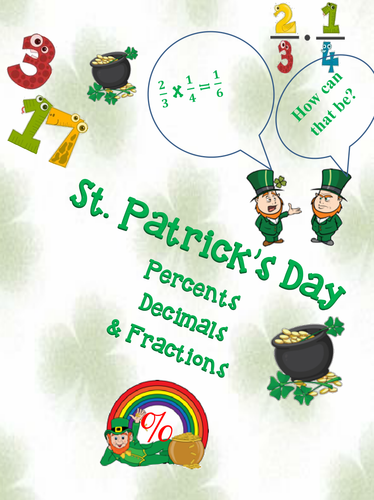 St. Patrick's Day-Percents, Decimals, Fractions | Teaching Resources