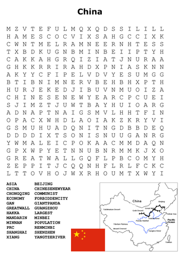 China Word Search by sfy773 - Teaching Resources - Tes