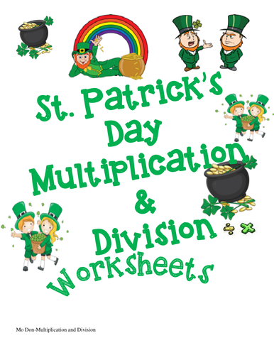 St. Patrick's Day Multiplication and Division Worksheets | Teaching ...