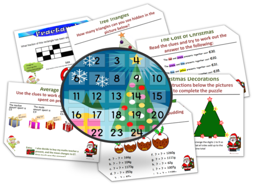 Christma(th)s - Christmas Maths Advent Starter Calendar | Teaching ...