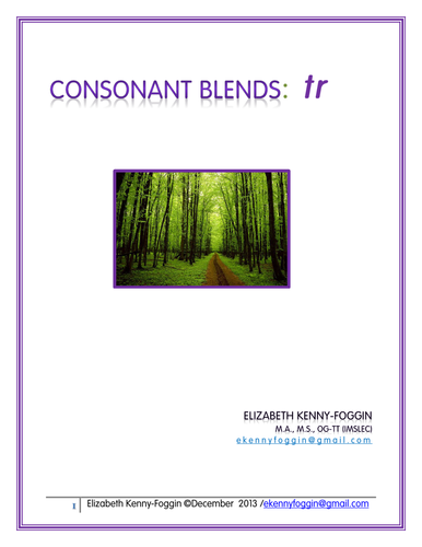 Know the Code: Consonant blend "tr" | Teaching Resources