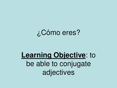 ¿Cómo eres? | Teaching Resources
