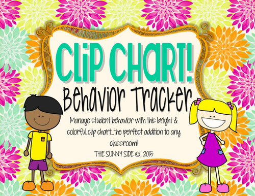 Bold & Bright Behavior Clip Chart | Teaching Resources
