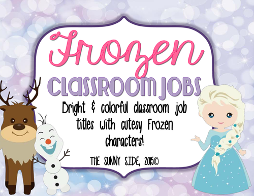 LET IT GO! Ice Princess Classroom Jobs | Teaching Resources