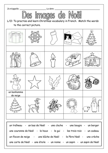 FRENCH - CHRISTMAS - Des Images de Noël - Worksheets by labellaroma ...