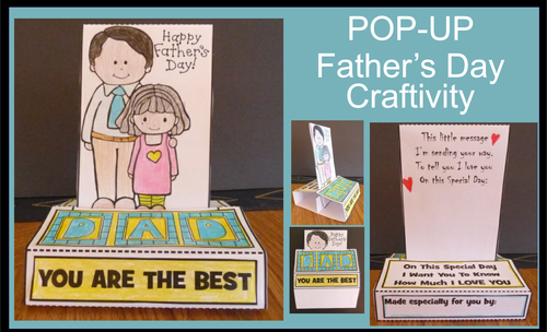 Father's Day Craft - POP-UP Tie Box Card | Teaching Resources