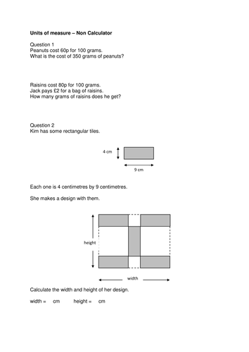 Math grades 2 - 5. Assorted test style questions by topic. Great for ...
