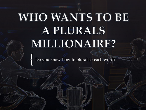 KS2 KS3 PUNCTUATION Plurals Starter - Who Wants To Be A Millionaire ...