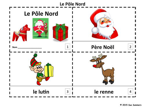 French Christmas The North Pole / Le Pôle Nord 2 Booklets | Teaching ...