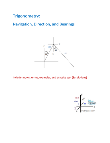 Trigonometry and bearings by shellers - UK Teaching Resources - TES