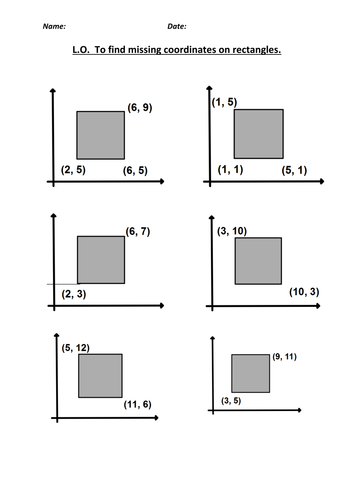 Finding missing coordinates of rectangles in first quadrant without ... Finding missing coordinates of rectangles in first quadrant without ...