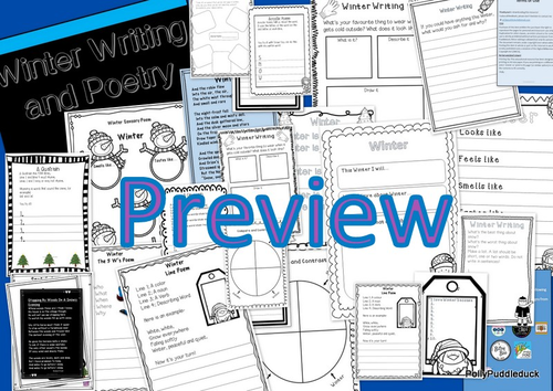 Winter Writing and Poetry Pack for Upper KS1 and KS2 | Teaching Resources