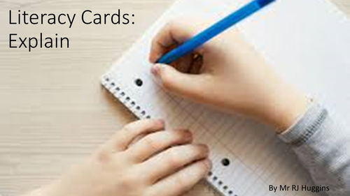 Literacy: A Writing Frame To Explain | Teaching Resources