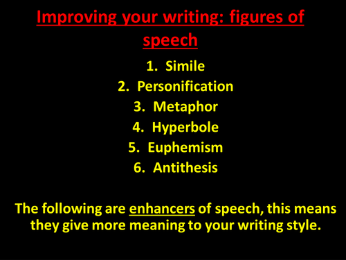 Improving Your Writing: Figures of Speech | Teaching Resources