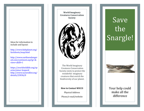 Save the Snargle - informative and persuasive writing for Year 7 ...
