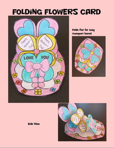 Mother's Day Crafts - Folding Flowers Card | Teaching Resources