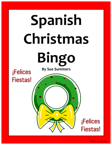 Spanish Christmas Bingo with Vocabulary - 35 Game Cards | Teaching ...
