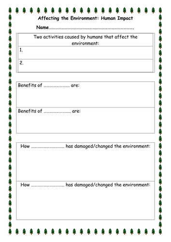Human and Natural Impacts on the Environment | Teaching Resources