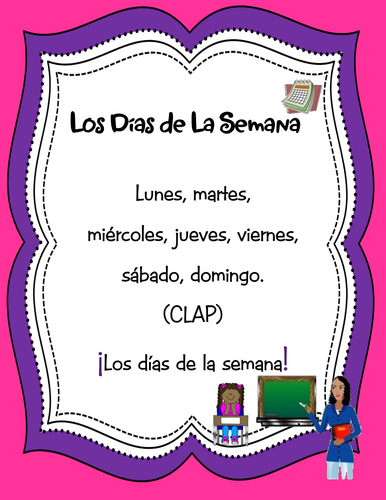Los días de la semana by - UK Teaching Resources - TES