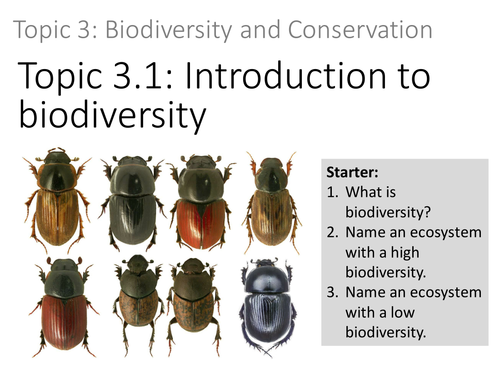 Topic 3.1 Introduction to Biodiversity (ESS) | Teaching Resources
