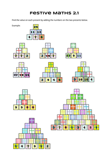 Festive Maths Pack 2 - Adding, multiplication, odd and even numbers ...